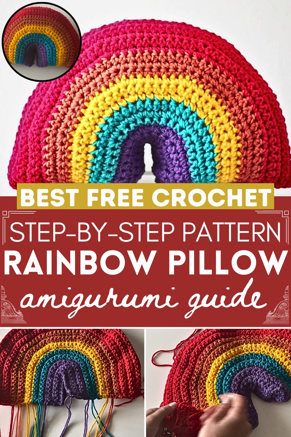 7 Easy & Fun Crochet Rainbow Pillow Patterns for Kids - Crochet Patterns
