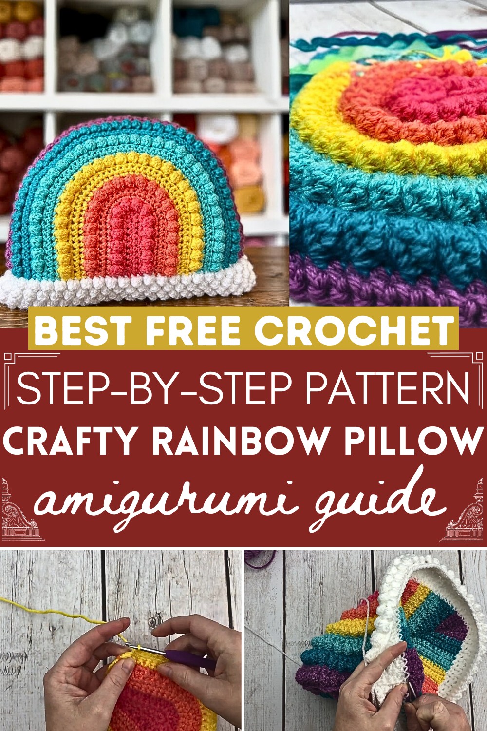 7 Easy & Fun Crochet Rainbow Pillow Patterns for Kids - Crochet Patterns