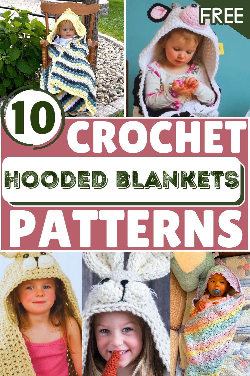 10 Free Crochet Patterns Hooded Blanket Patterns for Moms - Crochet ...