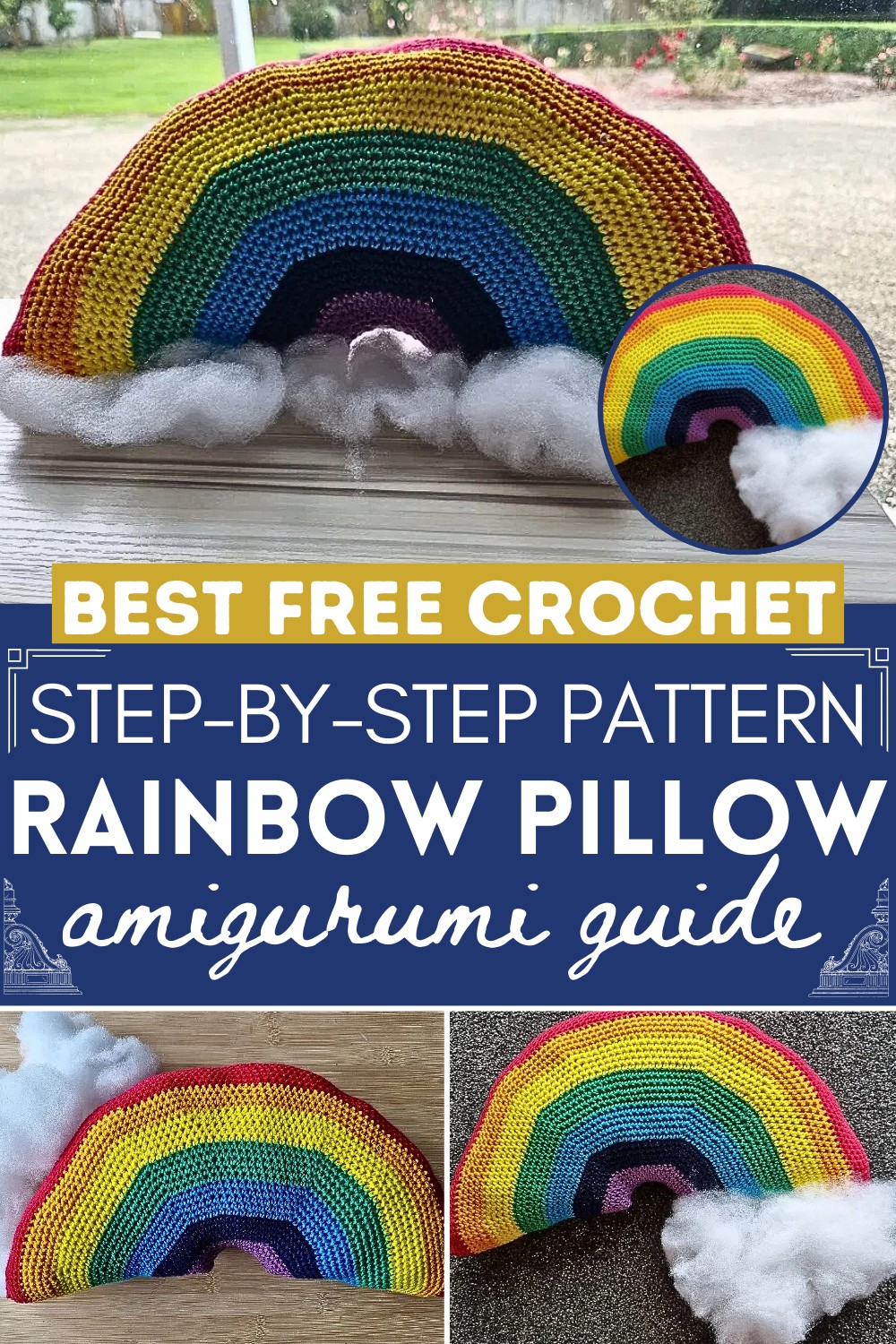 7 Easy & Fun Crochet Rainbow Pillow Patterns for Kids - Crochet Patterns