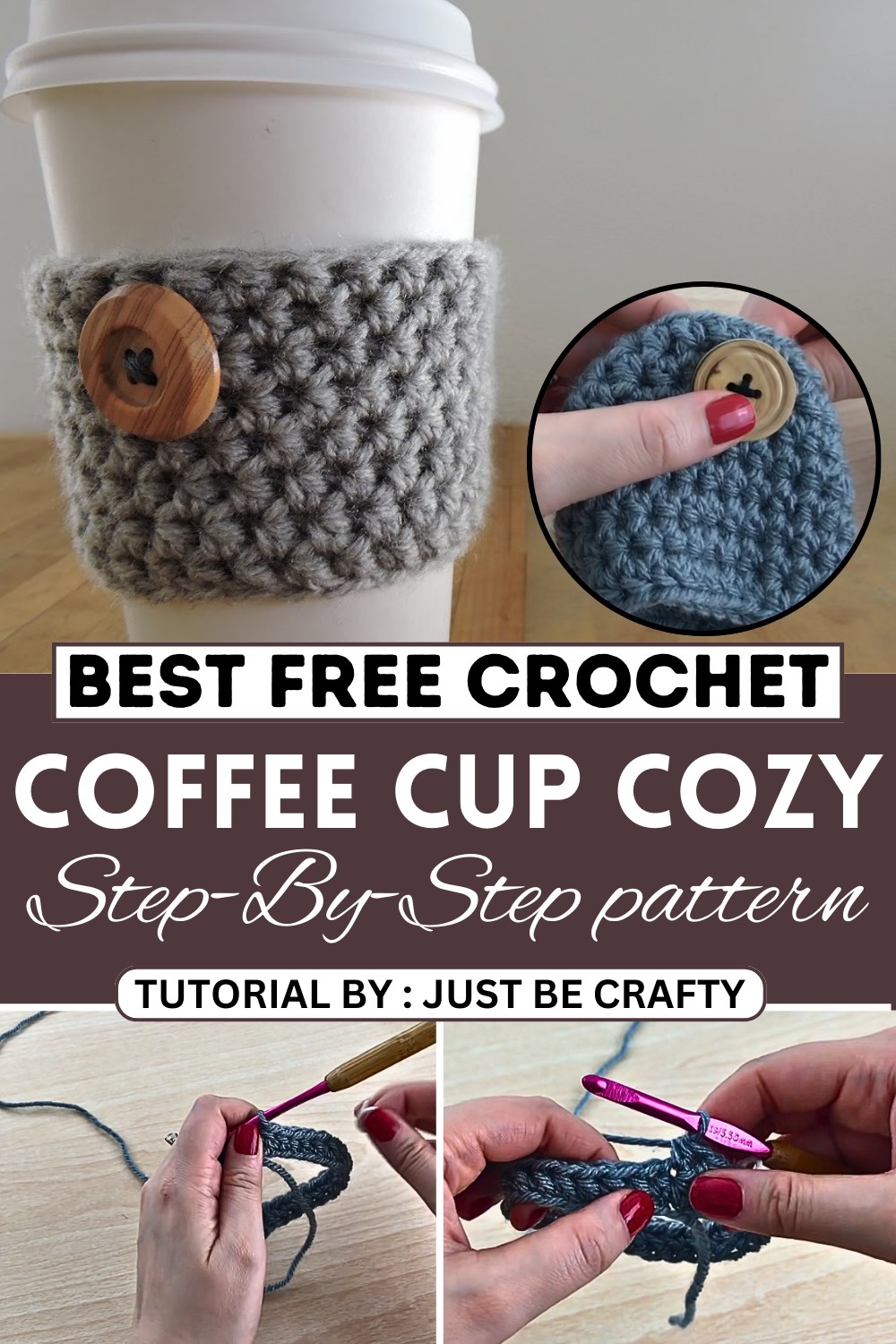 10 Free Crochet Cup Cozy Patterns for All Skill Levels - Crochet Patterns