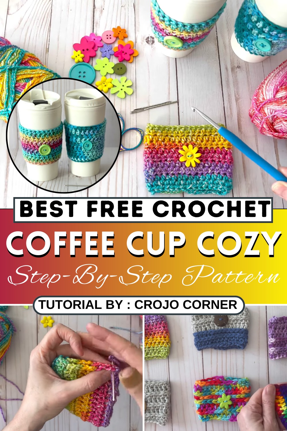 10 Free Crochet Cup Cozy Patterns for All Skill Levels - Crochet Patterns